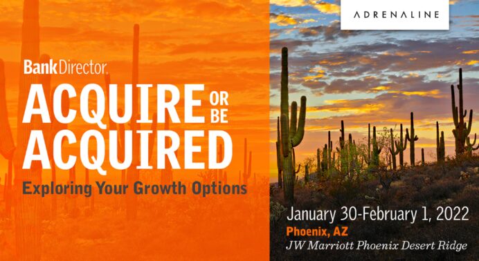 Meet with Adrenaline’s M&A Experts at Bank Director’s Acquire or Be ...